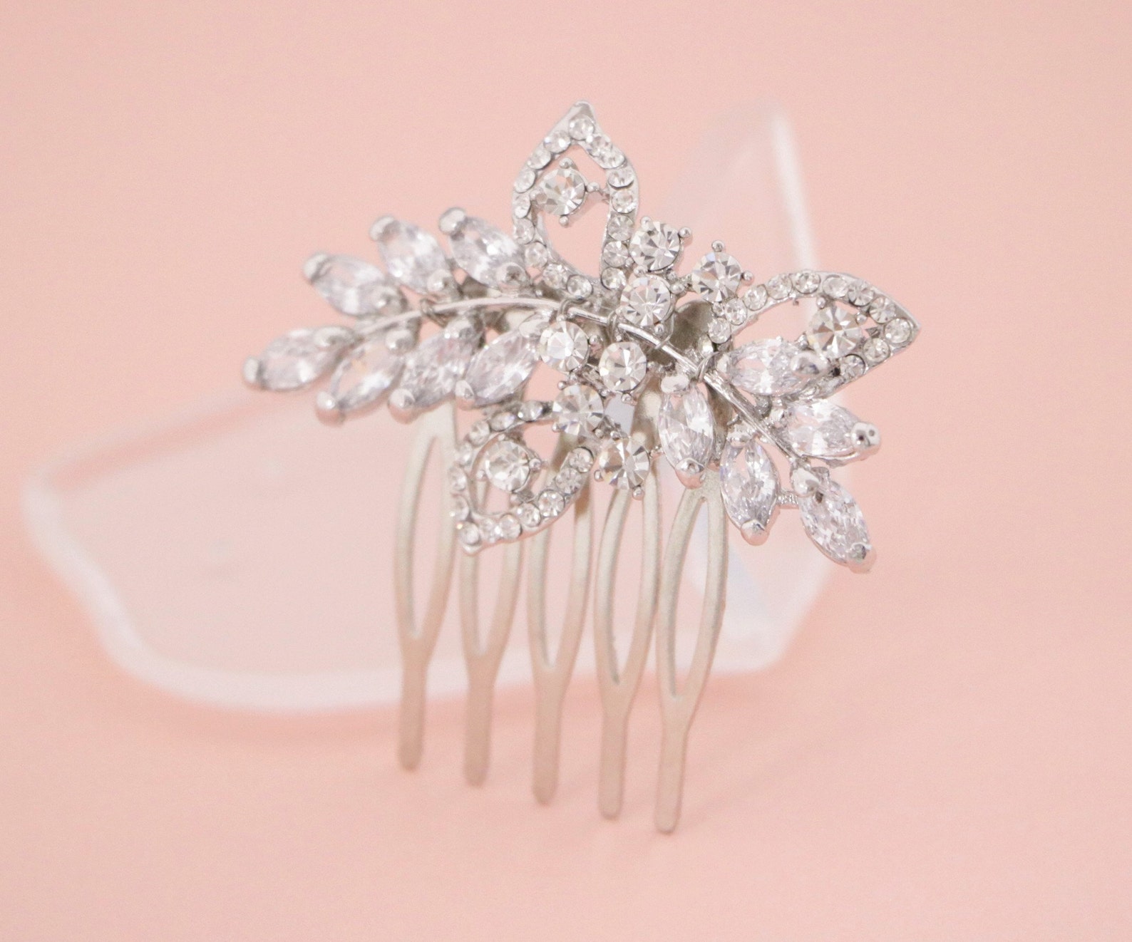Side Bridal Headpiece Wedding Hair Comb CZ Bridal Comb - Etsy