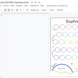 Editable Rainbow Reward Chart, Printable Digital, Rainbow Sticker Chart ...