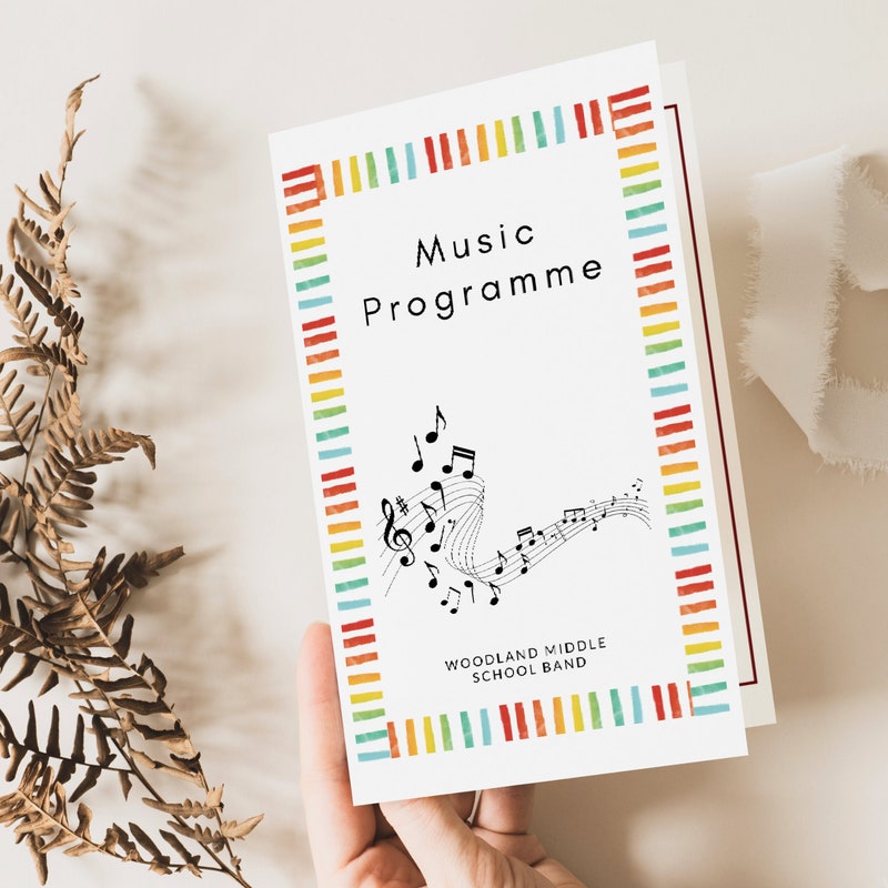 Spring Concert Program Template - Etsy