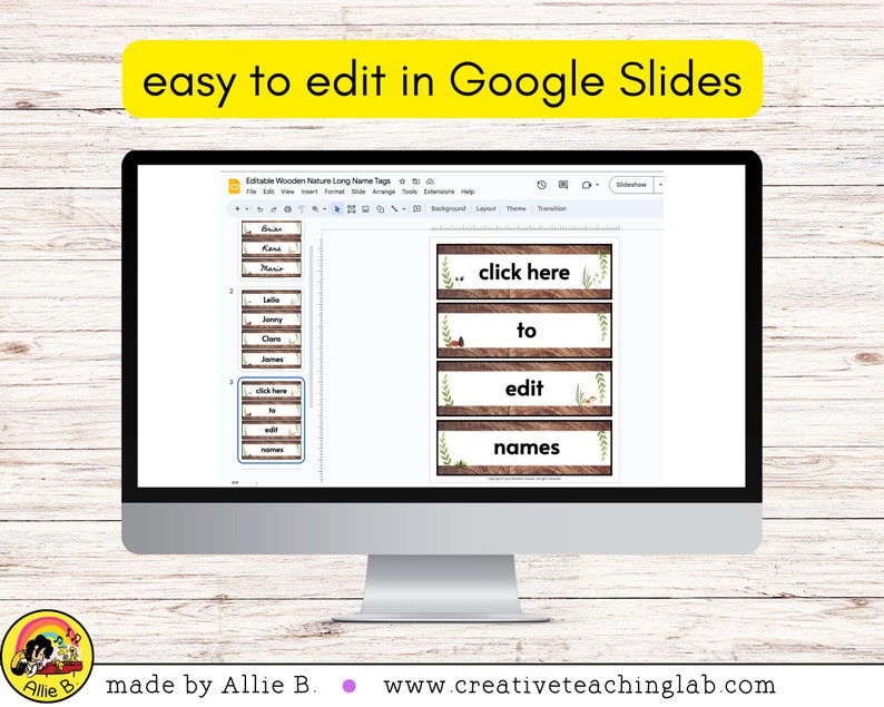 Editable Student Desk Name Tags Wood Boho Nature Classroom Decor ...