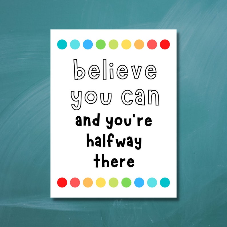 Positive Growth Mindset Posters Inspirational Quote - Etsy