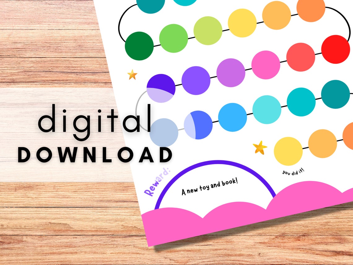 Editable Rainbow Reward Chart Printable Digital Rainbow - Etsy Canada