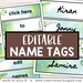 Editable Nature Student Desk Name Tags Name Plate Labels Classroom ...