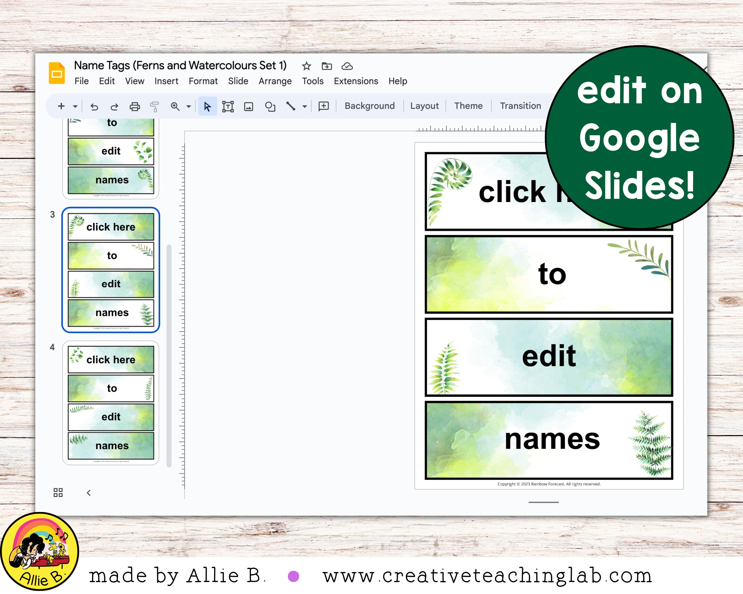 Editable Nature Student Desk Name Tags Name Plate Labels Classroom ...