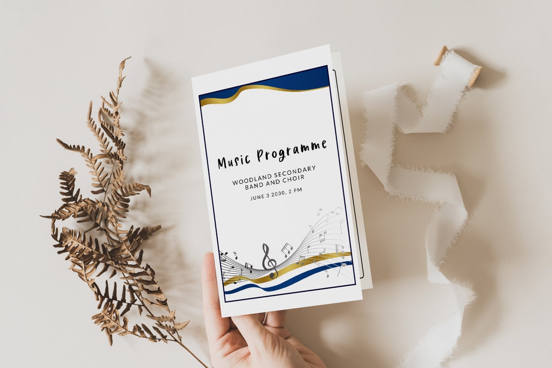 Piano Recital Program Editable Template for Music Recital Concert ...