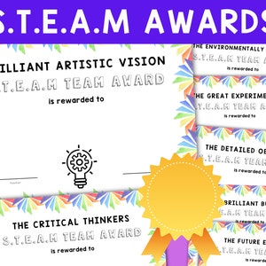 EDITABLE S.T.E.A.M Team Award Certificates, Team Building S.T.E.M ...