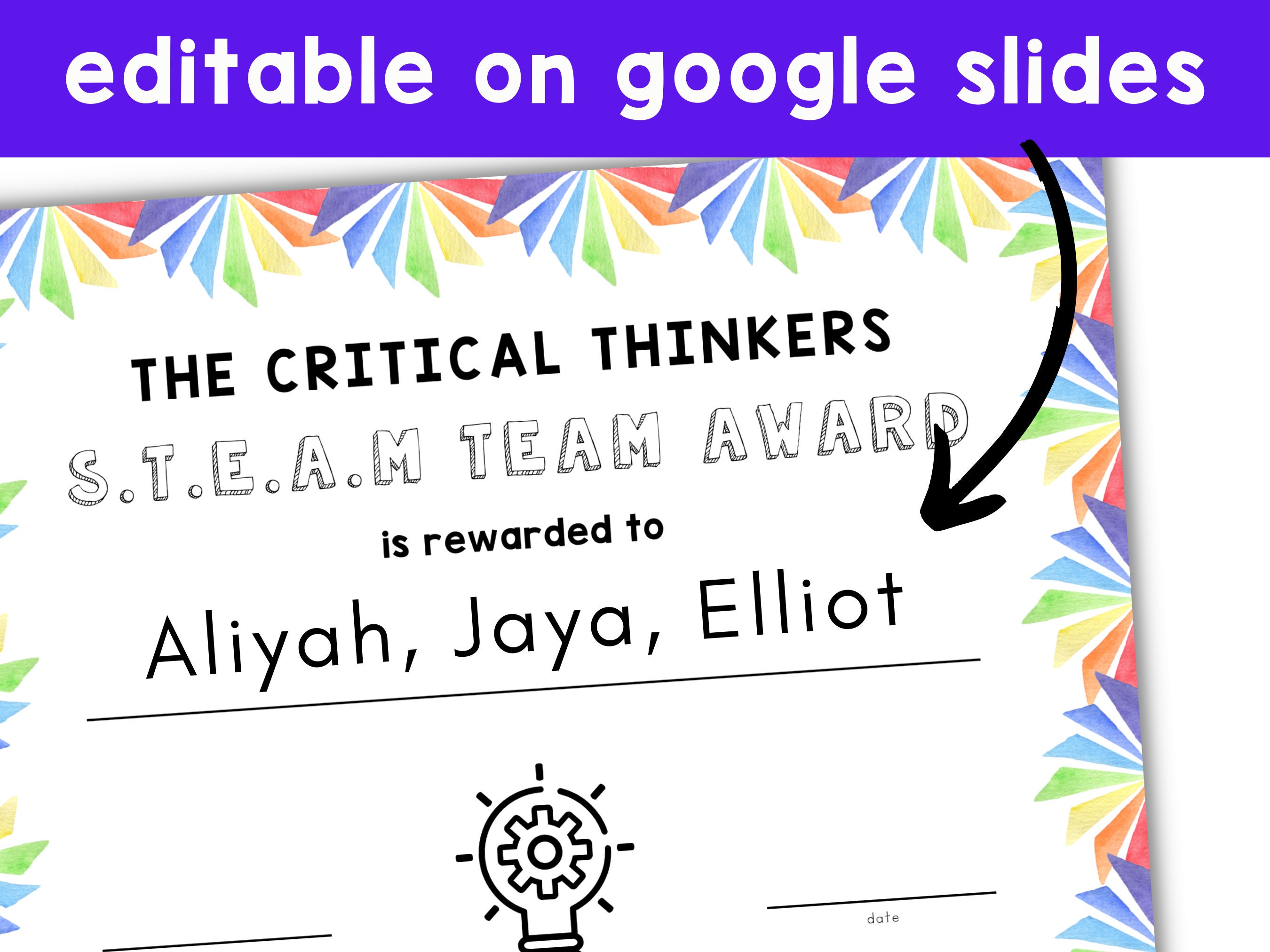 EDITABLE S.T.E.A.M Team Award Certificates, Team Building S.T.E.M ...