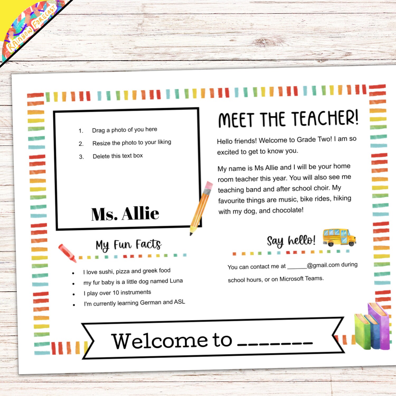 Google Slides EDITABLE Meet the Teacher Template for Back to - Etsy