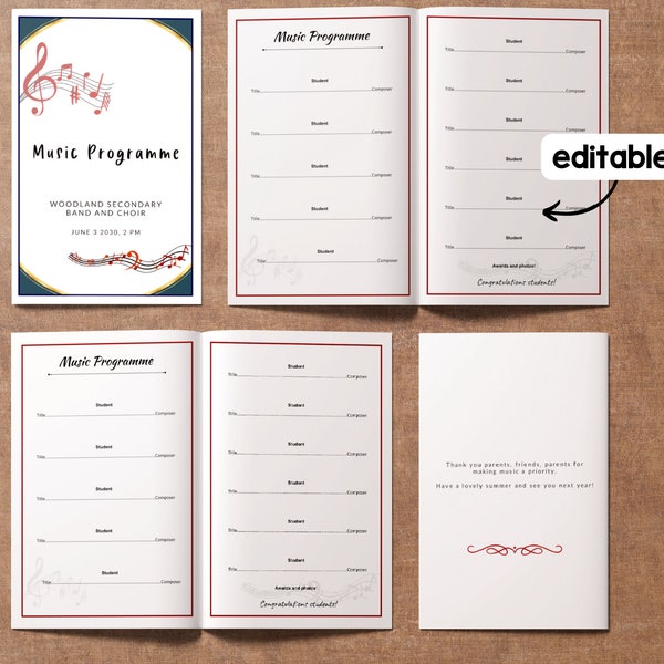 Kids Concert Program - Etsy