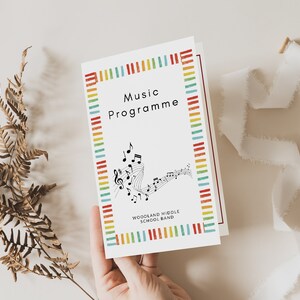EDITABLE Music Recital Program Brochure Template for Band Voice Choir ...