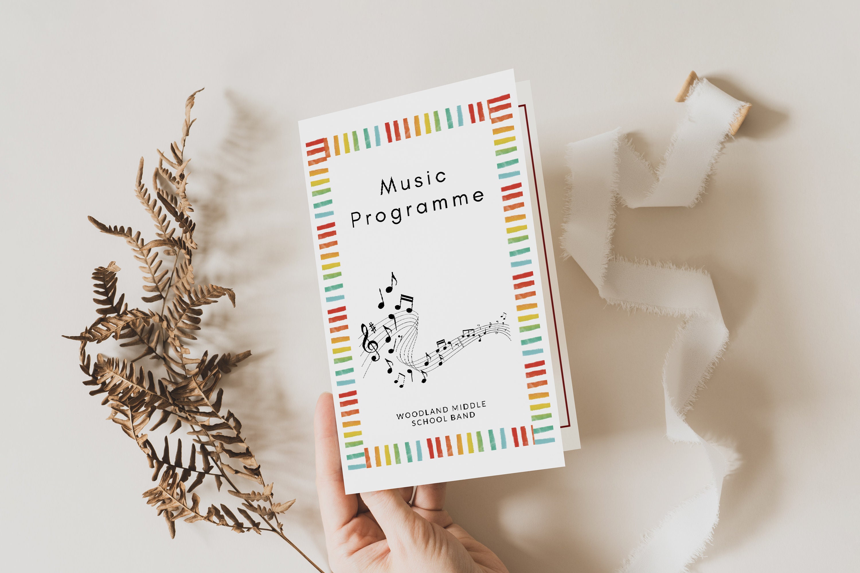 EDITABLE Music Recital Program Brochure Template for Band Voice Choir ...