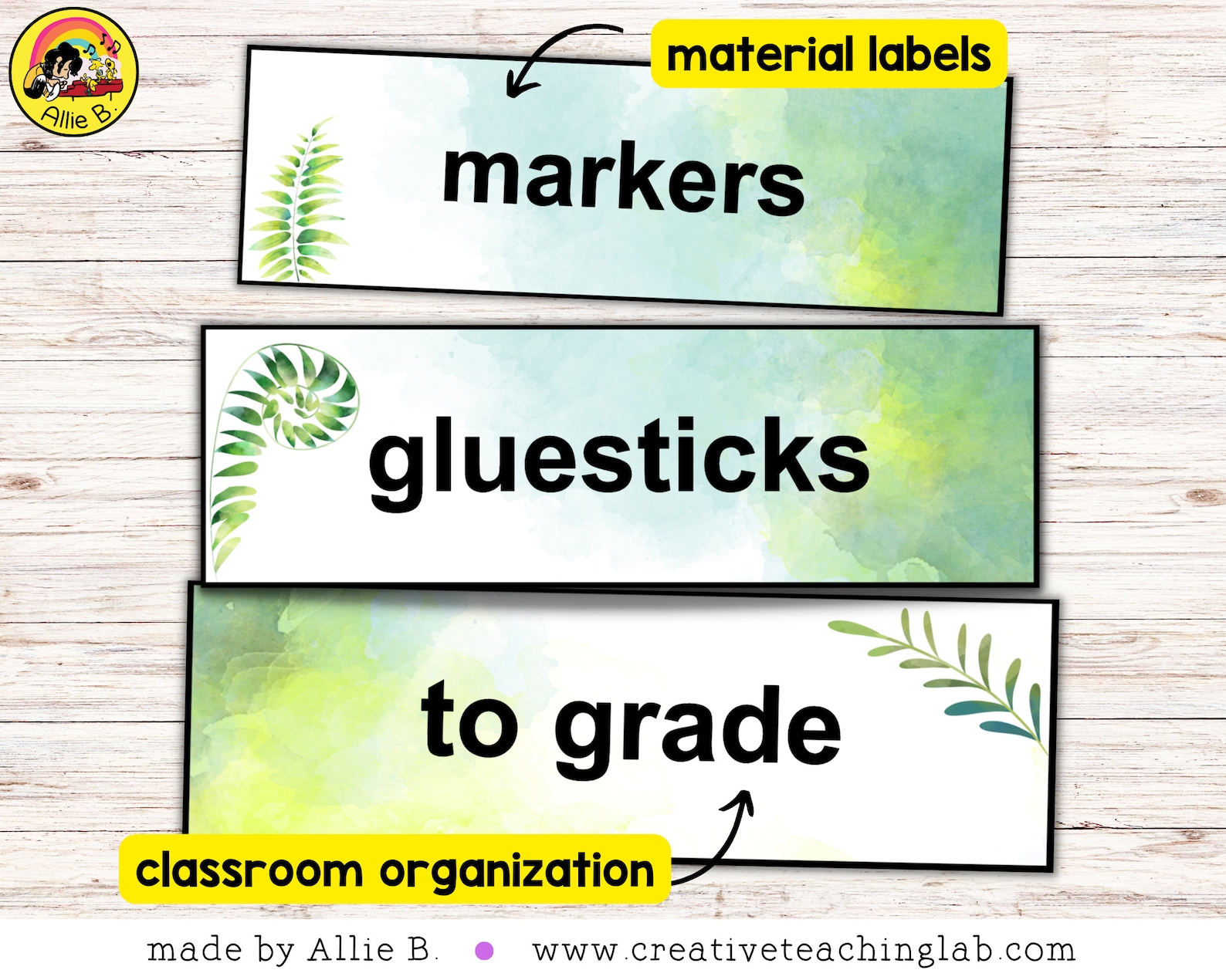 Editable Nature Student Desk Name Tags Name Plate Labels Classroom ...