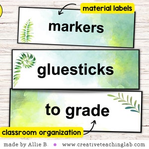 Editable Nature Student Desk Name Tags Name Plate Labels Classroom ...