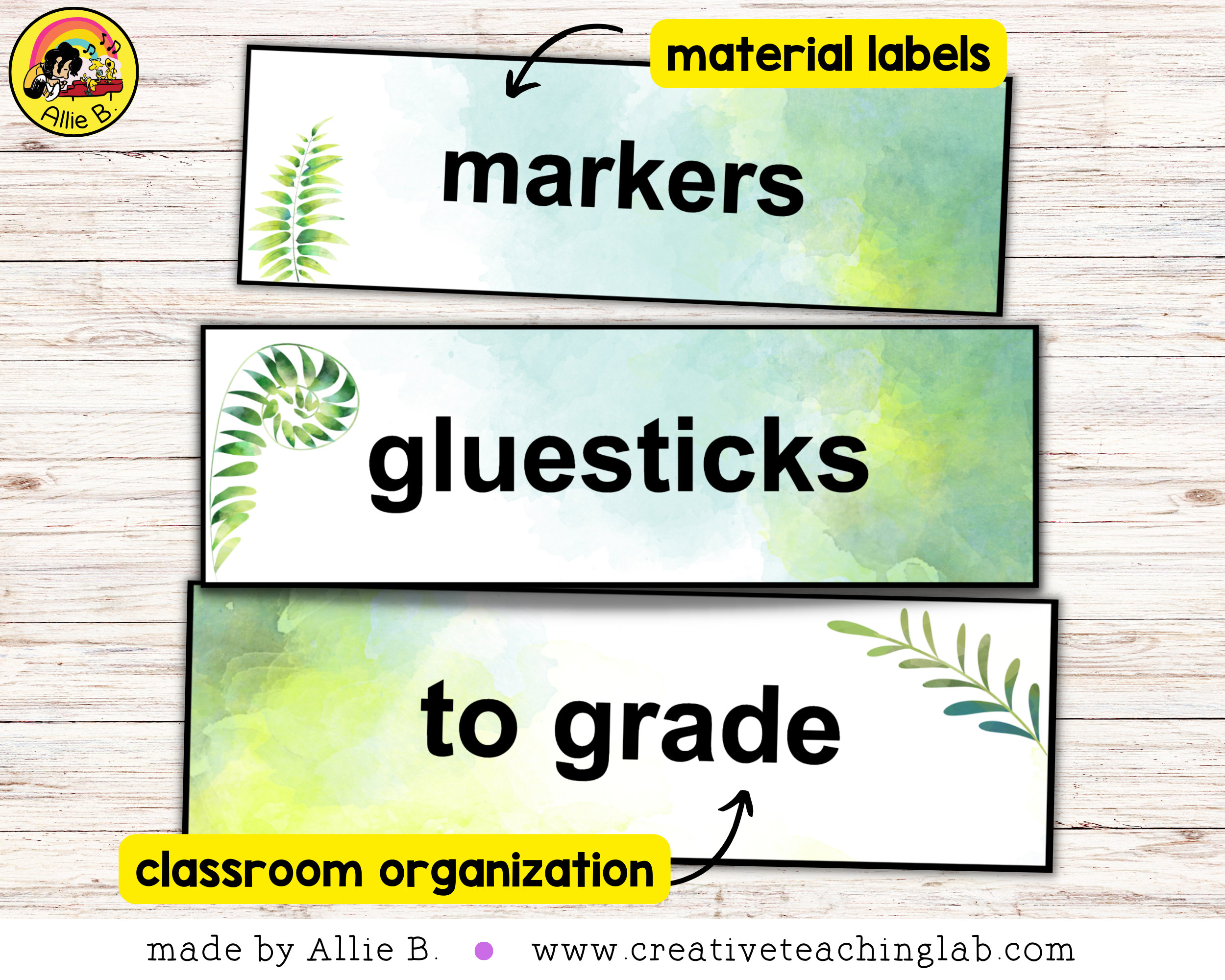 Editable Nature Student Desk Name Tags Name Plate Labels Classroom ...
