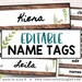 Editable Nature Student Desk Name Tags Name Plate Labels Classroom ...