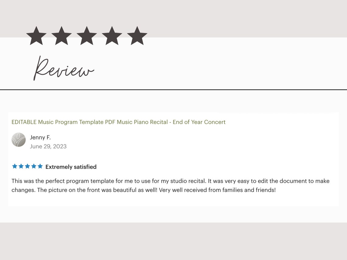 EDITABLE Music Recital Program Brochure Template for Piano Recital ...