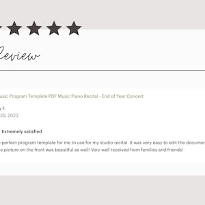 EDITABLE Music Recital Program Brochure Template for Piano Recital ...