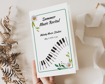 EDITABLE Music Recital Program Brochure Template for Violin Strings ...