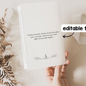 EDITABLE Music Recital Program Brochure Template for Piano Recital ...