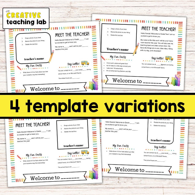 Google Slides EDITABLE Meet the Teacher Template for Back to School - Etsy
