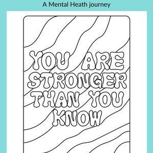 Mental Health Coloring Pages, Relaxing and Therapeutic Coloring ...