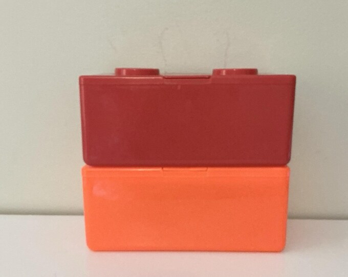 CHUBS Vintage Baby Wipes Stackable Storage Containers Empty Red Orange ...