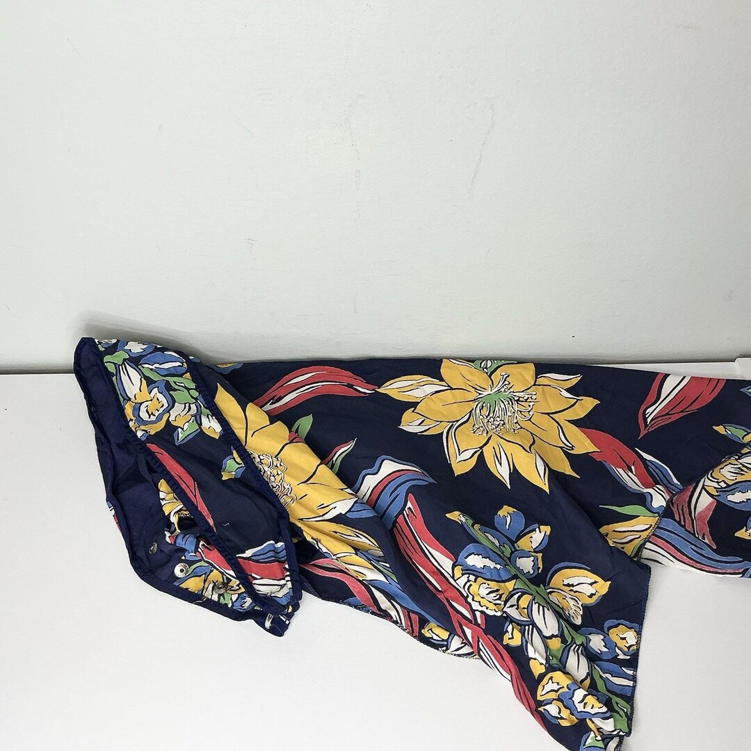Vintage 40s 50s Hollywood Hed-topper Blue Floral Print Head Scarf ...