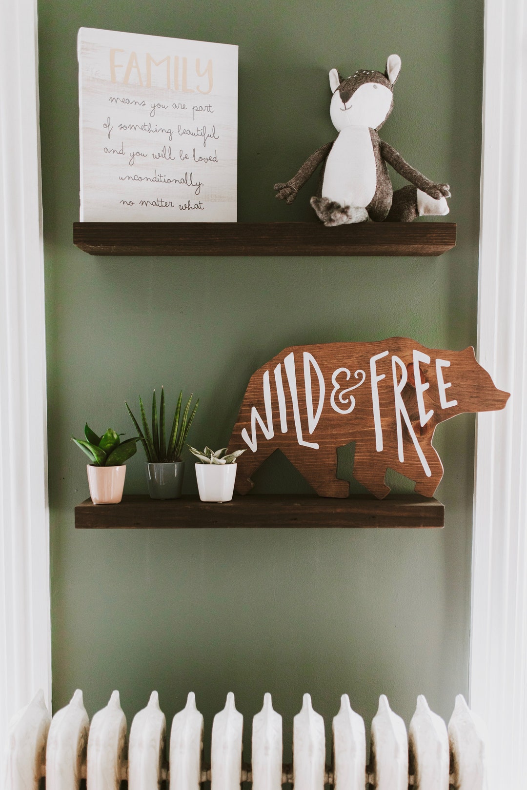 Wild and Free Bear Sign, Rustic Nursery Decor, Cabin Life, Woodland ...