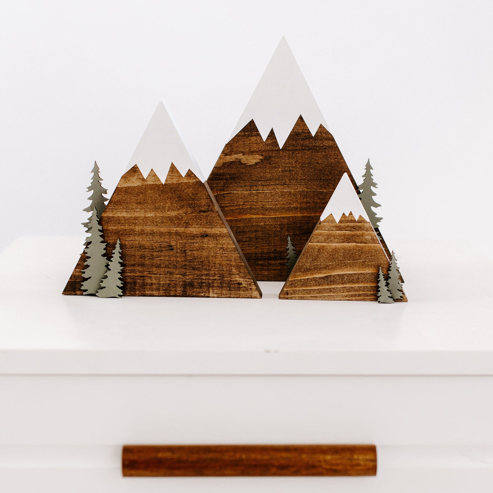 Wooden Mountain Decor Nursery Decor Rustic Wedding Table | Etsy