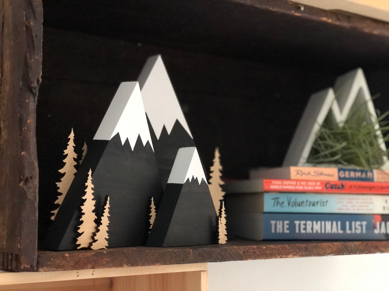 Wooden Mountain Decor Nursery Decor Rustic Wedding Table | Etsy