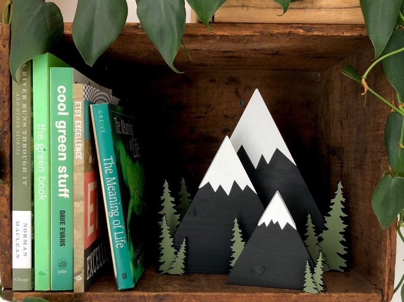 Wooden Mountain Decor Nursery Decor Rustic Wedding Table - Etsy