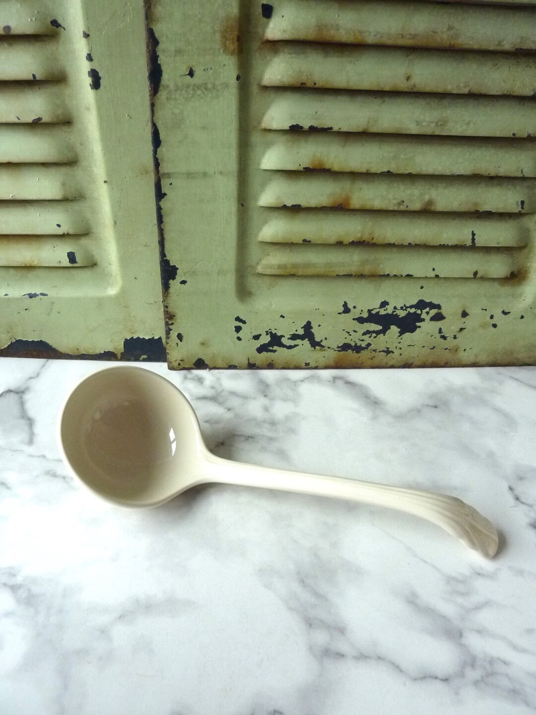 Large Antique Masons White Ironstone Ladle - Etsy