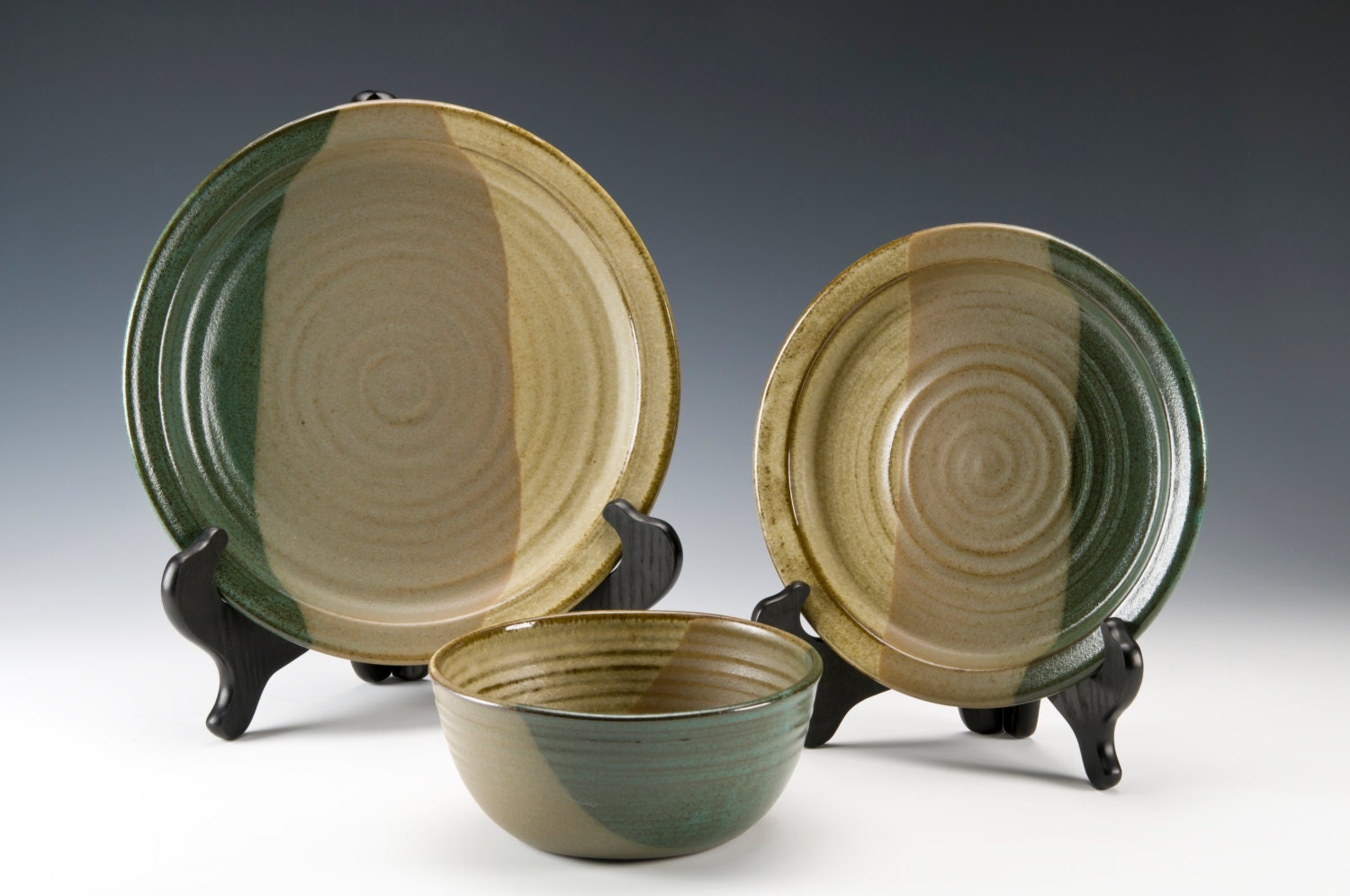 3-piece Pottery Dinnerware Place Setting - Etsy