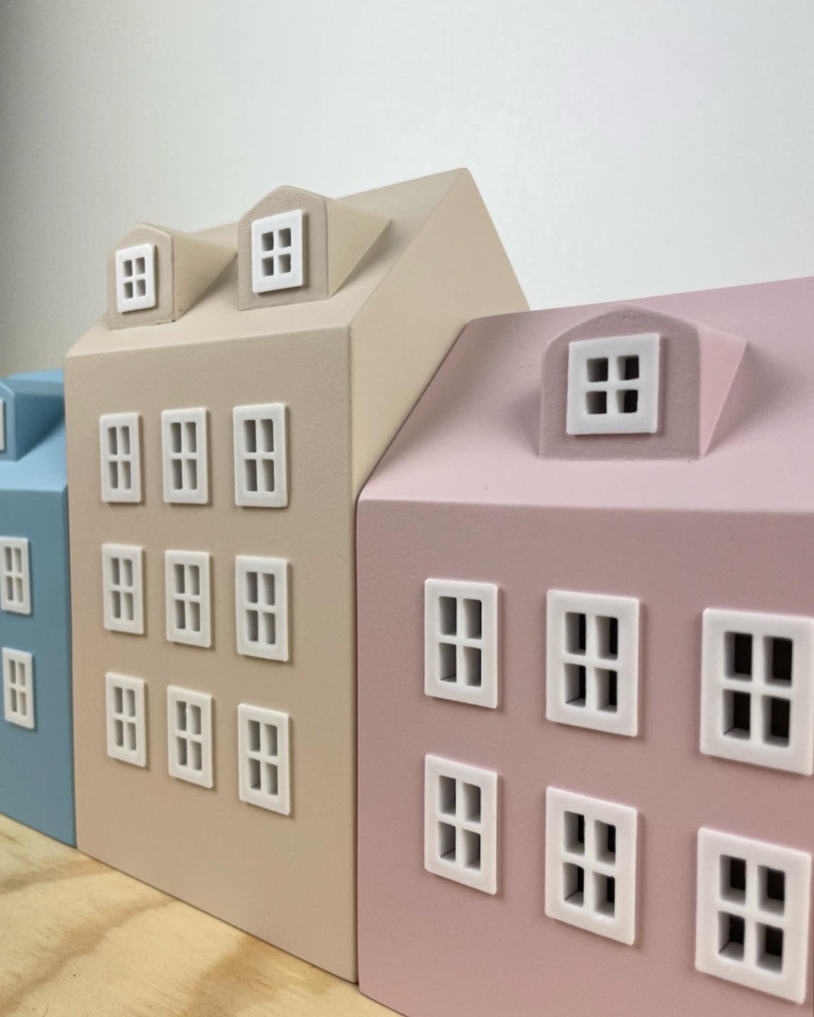 Copenaghen Canal Houses, House Bookends, Wooden Scandistyle Houses ...