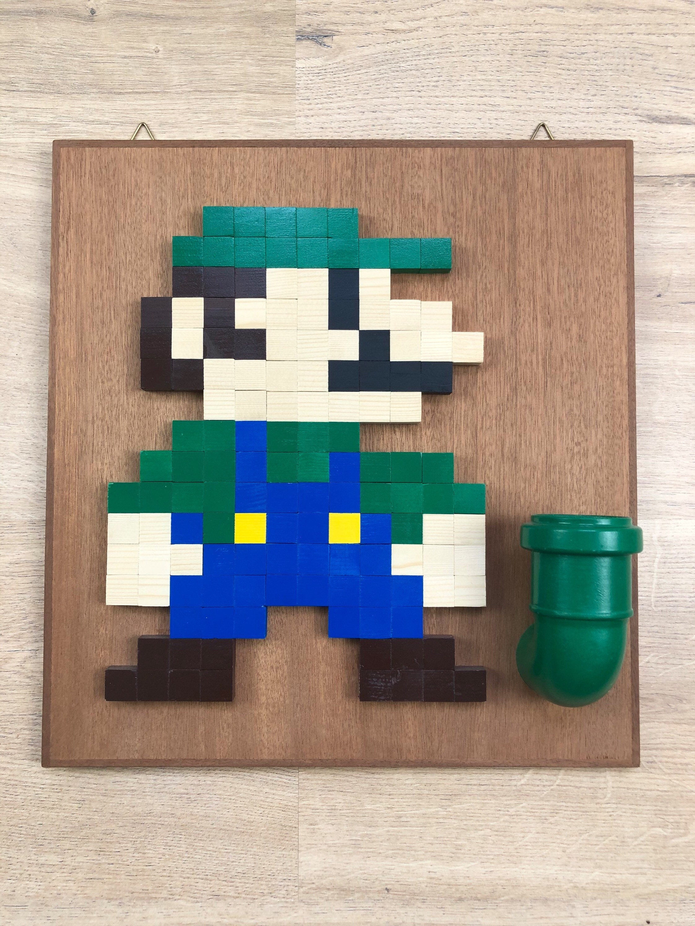 Super Mario Pixel Art, Wooden Wall Hook, Hallway Storage, Wooden Coat ...