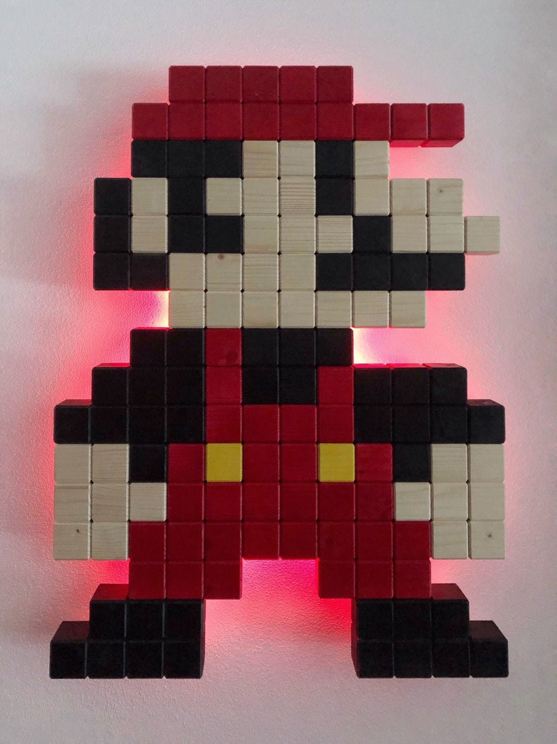 Super Mario pixel art frame coat rack entryway coat hanger - Etsy Polska