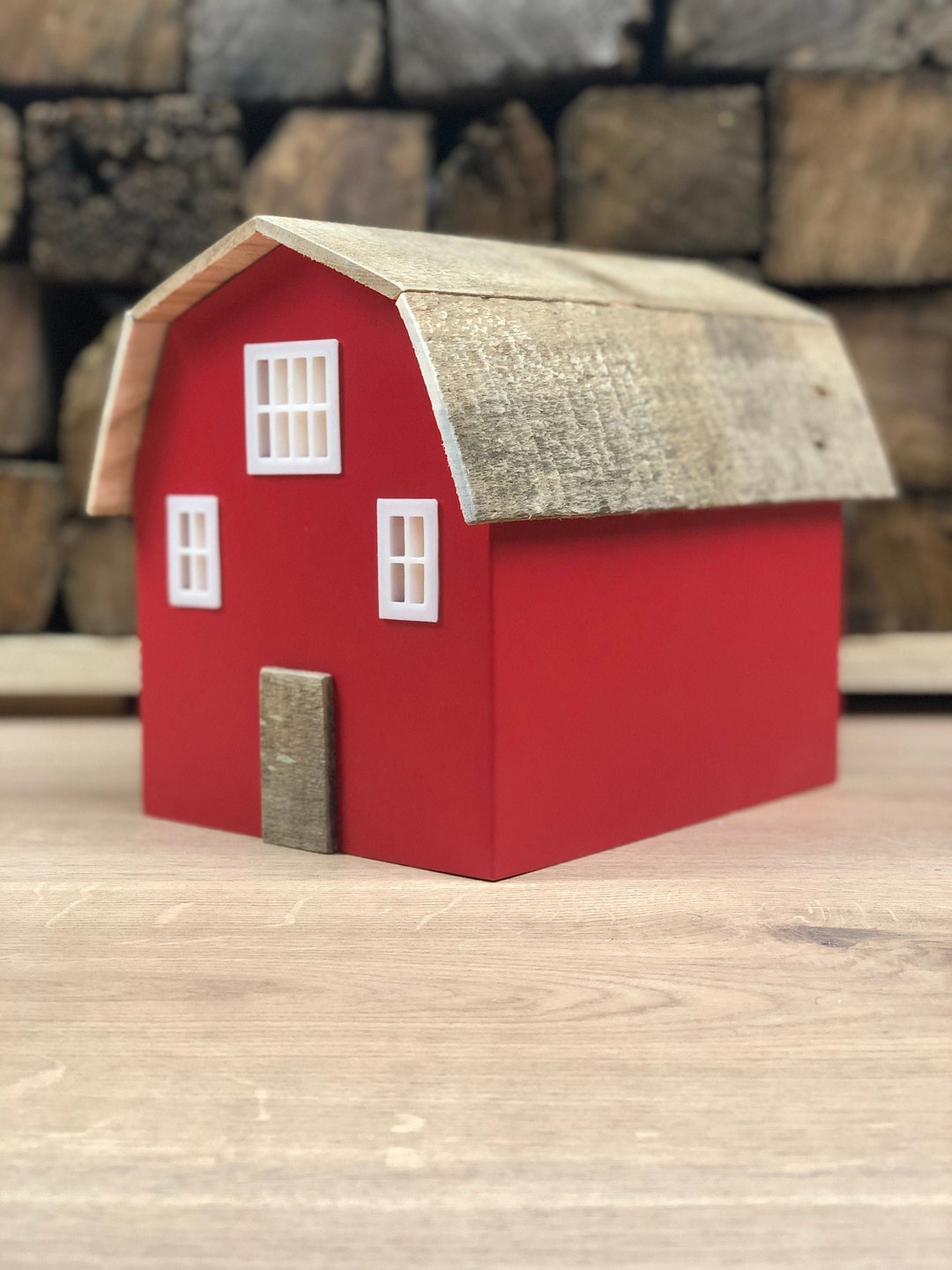 Wooden Farm Animals, Farm Toy, Wooden Barn, Red Barn Toy, Wooden Toy ...