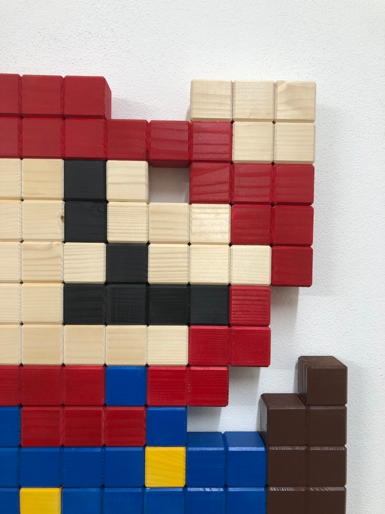 Super Mario Pixel Art Frame Coat Rack Entryway Coat Hanger | Etsy UK