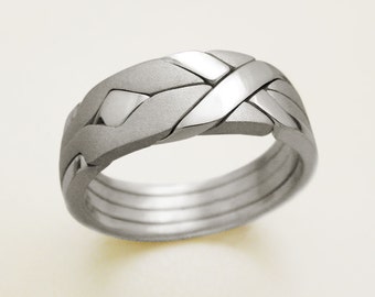 Silver Puzzle Ring | Etsy