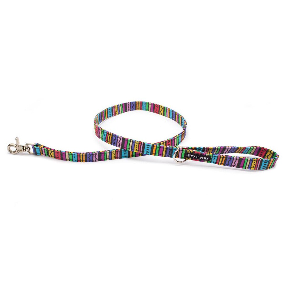 Rainbow Stripe Leather Free Classic Dog Lead - Etsy