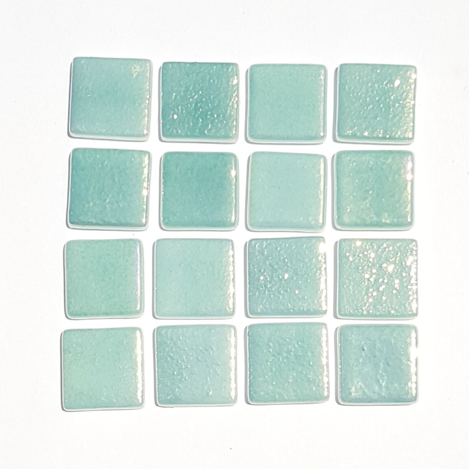 1 Lb. Iridized Caribbean Aqua Blue Mosaic Tiles for Crafts - Etsy
