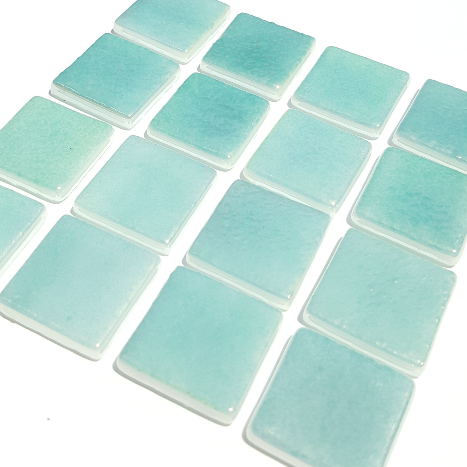 1 Lb. Iridized Caribbean Aqua Blue Mosaic Tiles for Crafts - Etsy