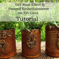 Decoupaged Smashed Can Wall Pocket: Upcycled Tin Planter, Unique Home ...