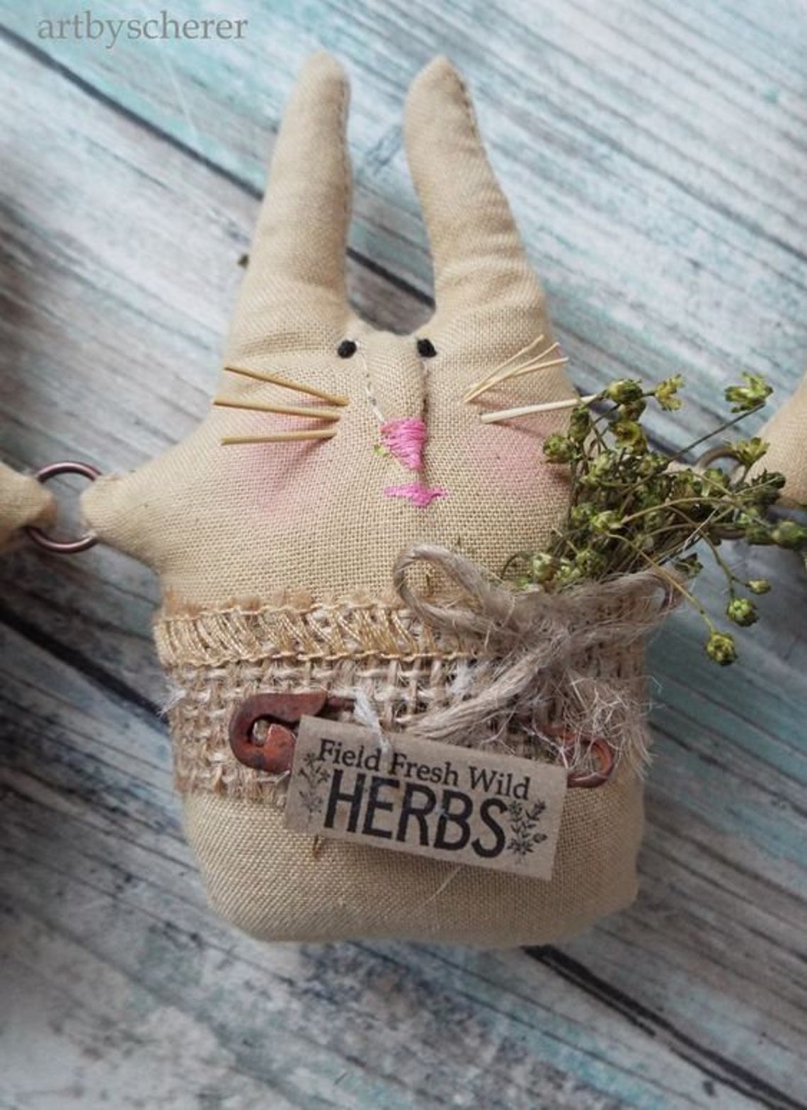 Instant Download EPATTERN: Folk Art Primitive Bunny Rabbit & Honey Bee ...