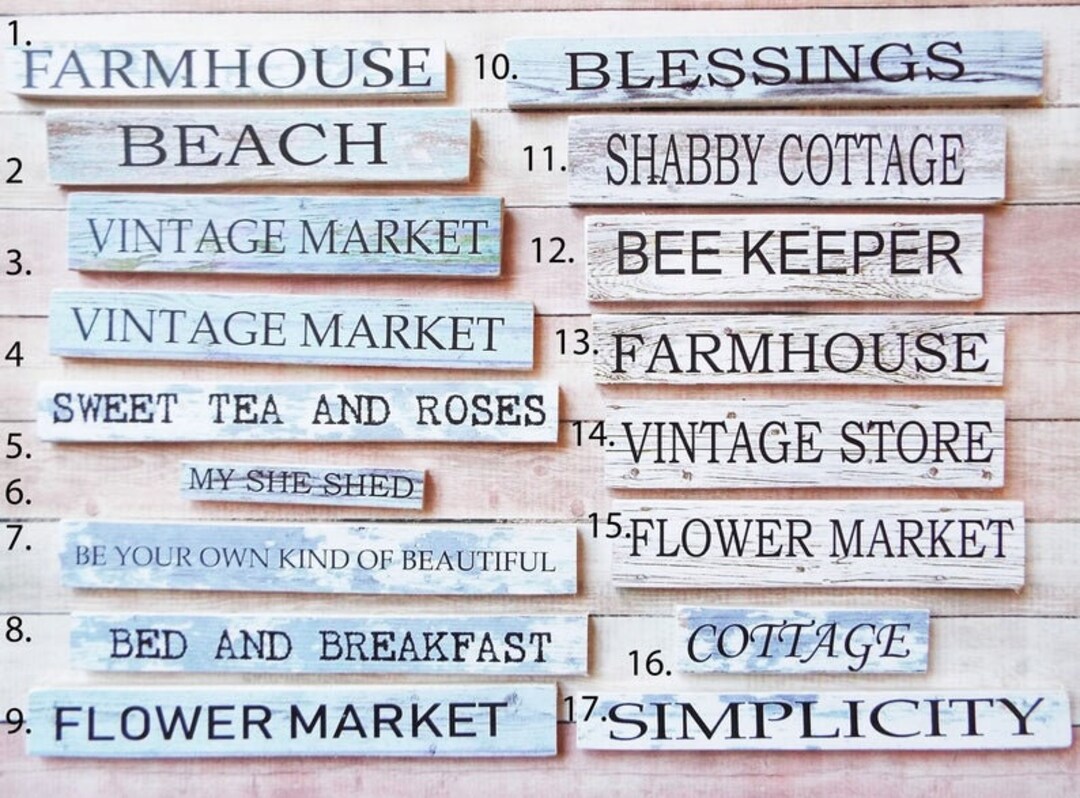 1:12th Scale Miniature Signs Plaques Vintage Market Bed and Breakfast ...
