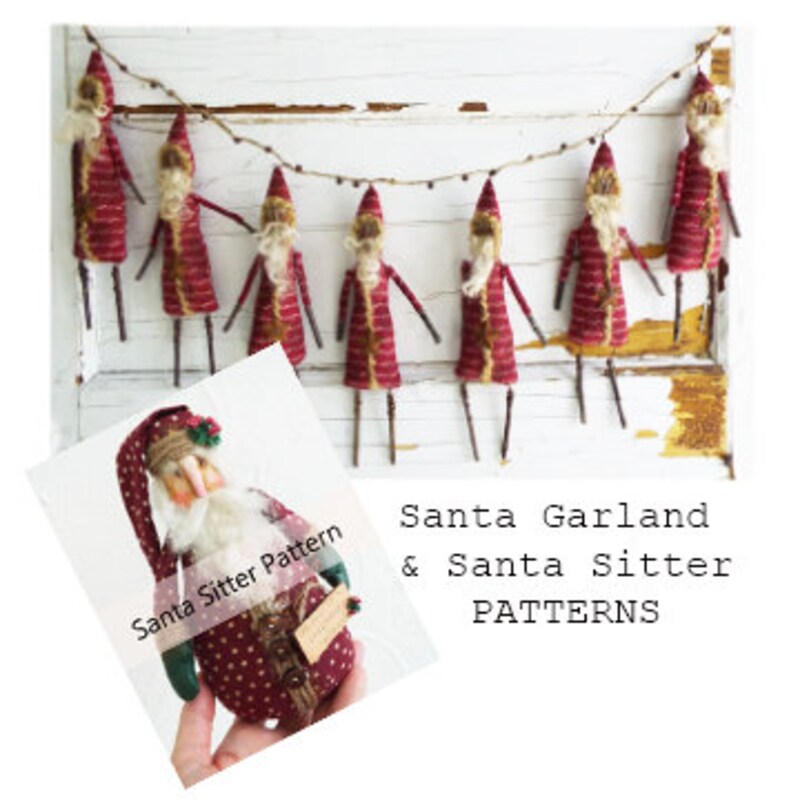 Primitive Santa Pattern - Etsy