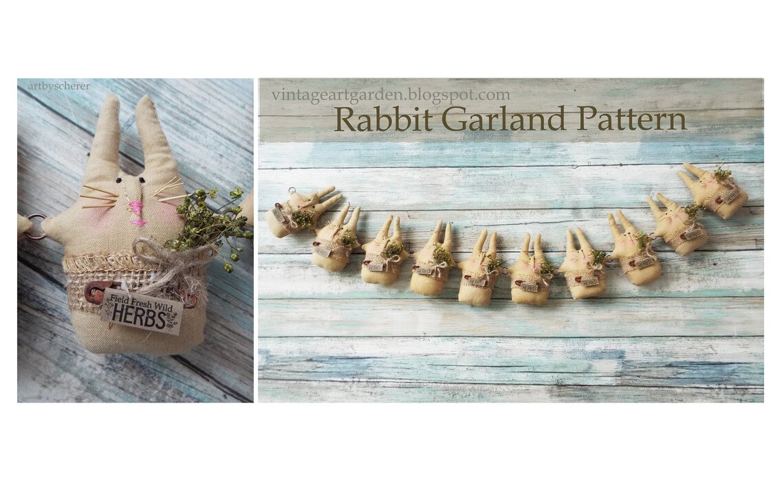 Instant Download EPATTERN Folk Art Primitive Bunny Rabbit Doll - Etsy