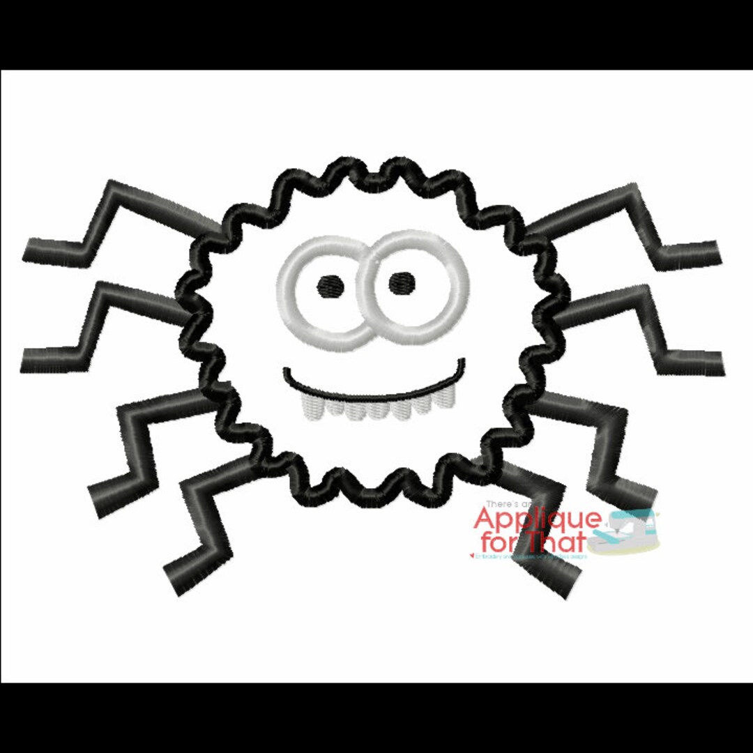 Goofy Spider Applique Design - Etsy