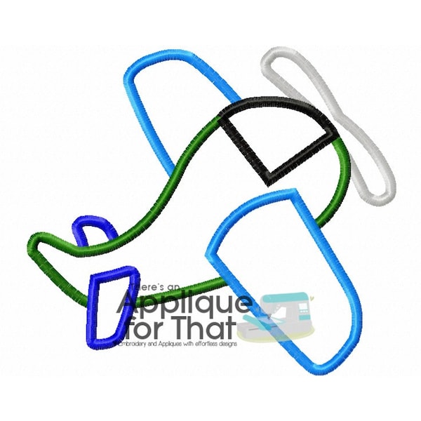 Airplane Applique Design - Etsy