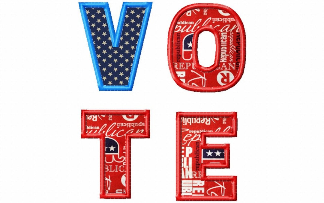 VOTE Applique Design - Etsy
